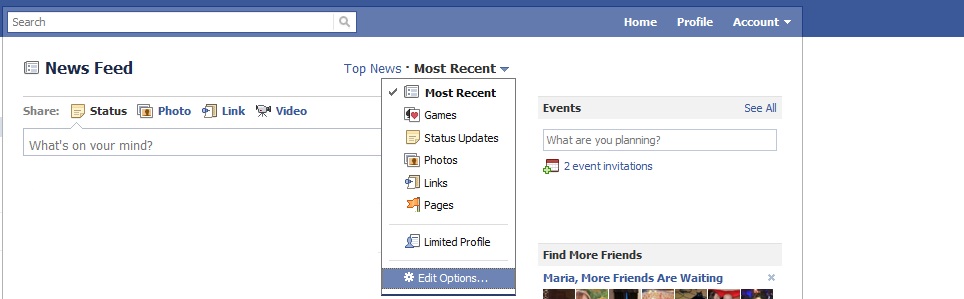Facebook Default Setting Change