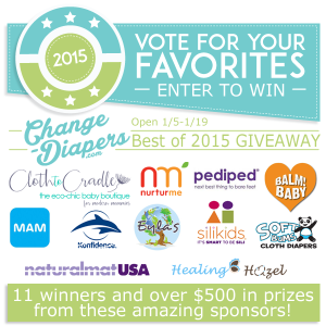Change Diapers Best of 2015 Awards Giveaway